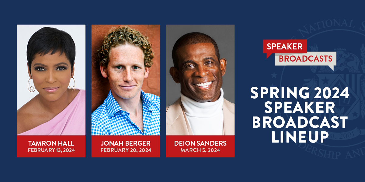 SPRING 2024 SPEAKER BROADCAST LINEUP